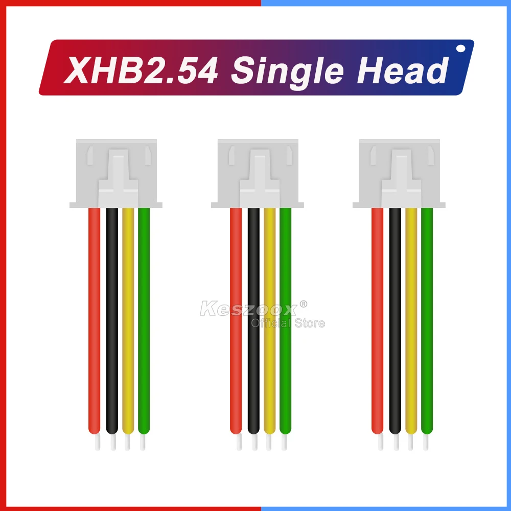 Keszoox Jst Xhb2.54mm Wire Cable Connector 22awg Wire 2/3/4/5/6/7/8/9/10pins 100/80/30/50cm ...