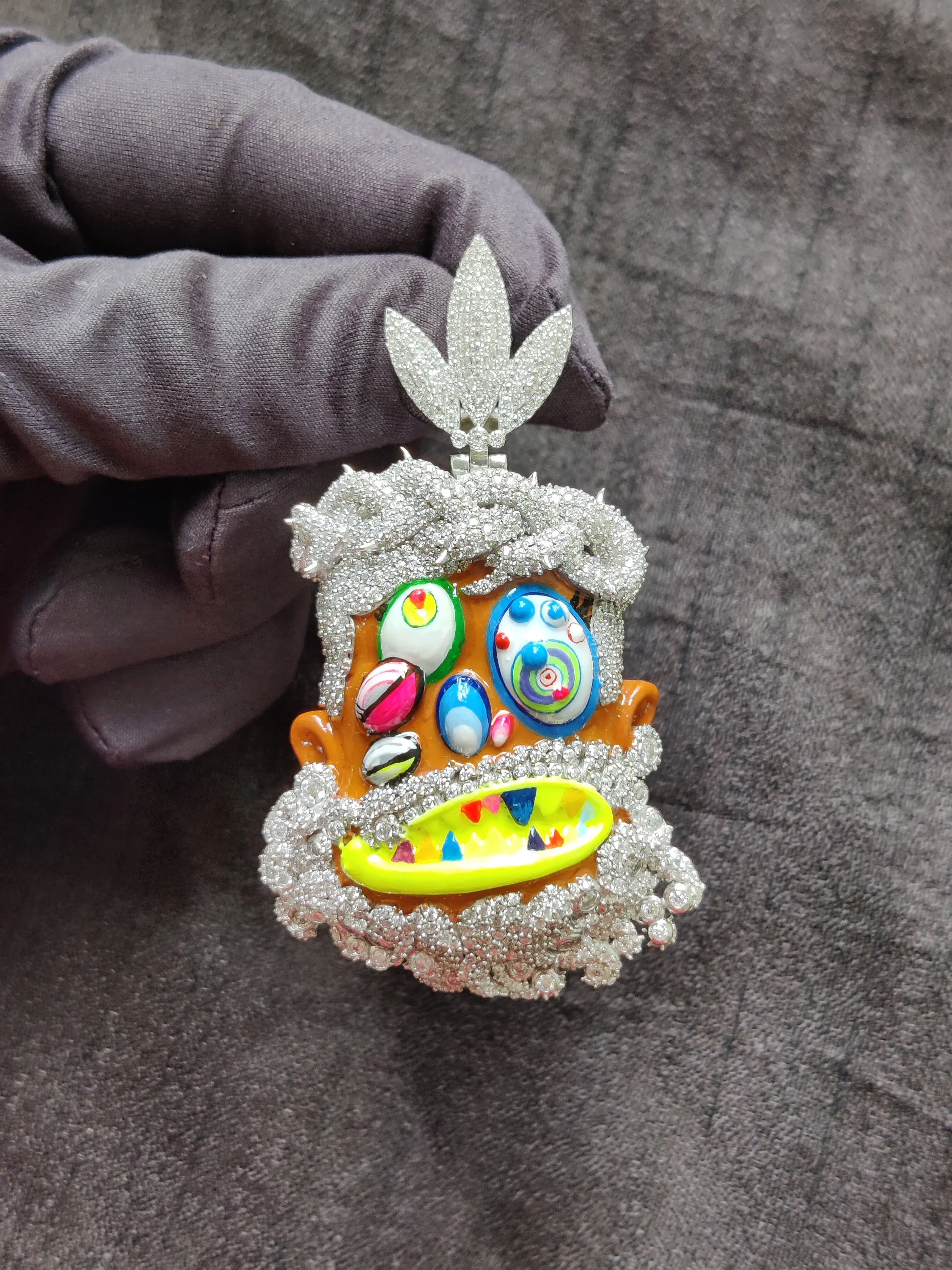 Custom 7.20 Ct Diamond Pendant 925 Silver Iced Out Vvs Moissanite ...