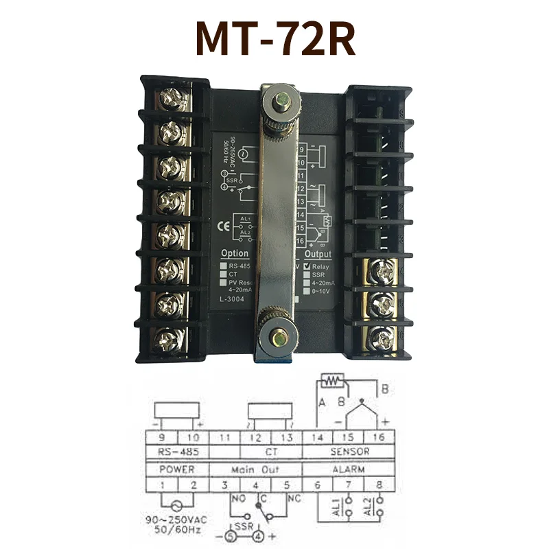 FOTEK MT-72R Relay Output Outline 72*72*90 Multi-lnput Type K/J/PT ...