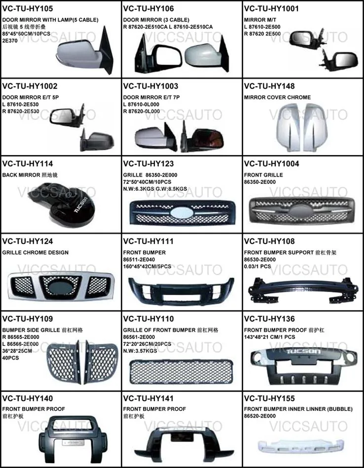 Oem 86350-2e000 For Hyundai Tucson 2003 Auto Car Grille - Buy Auto Car ...