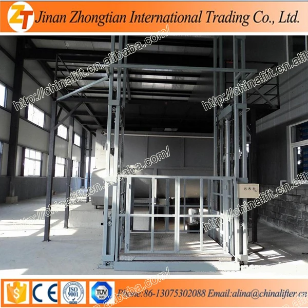 Zhongtian Heavy Duty Hydraulic Warehouse Cargo Lift/guide Rail Elevator ...