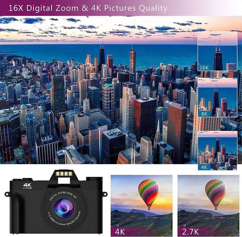 Custom Made 18X Zoom Video Cameras 4K 48 Mega Pixels Professional ...