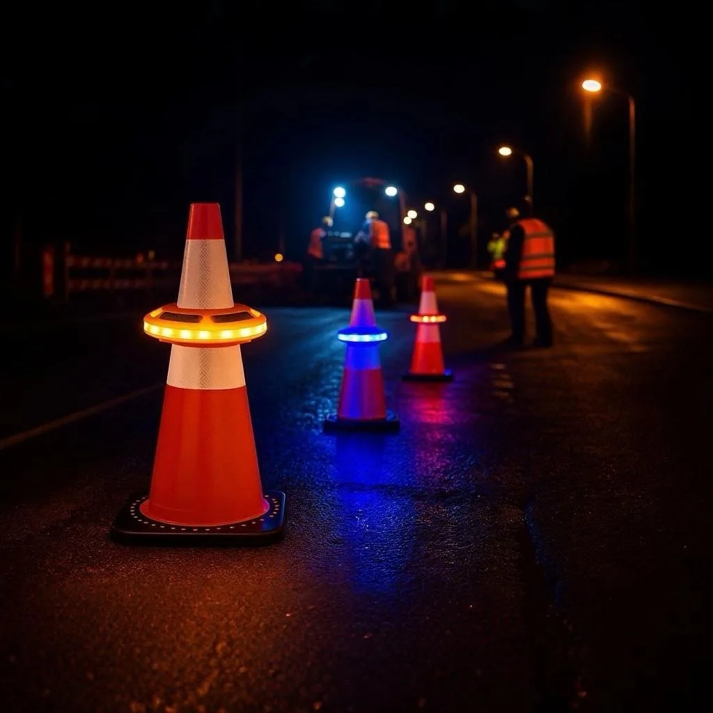 8 Pack RGB Sequential LED Strobe Beacon Cone Light - 6 Modes, High ...