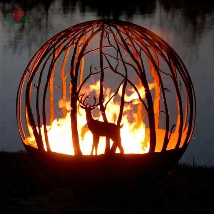 Corten Steel Fire Sphere Metal Outdoor Fire Sphere Supplier-sphere ...