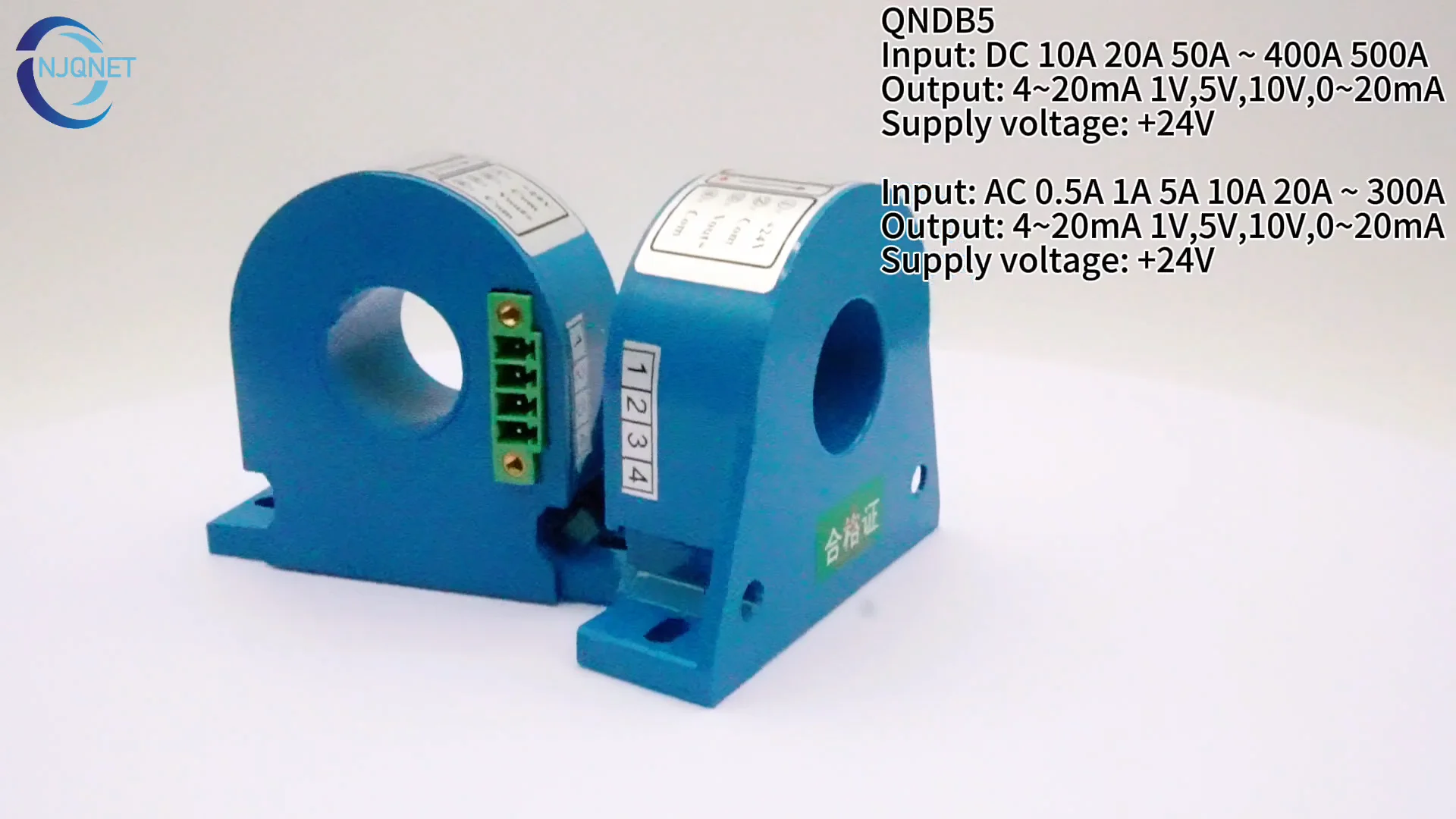 Qndb5 Hall Effect Current Sensor Current Transmitter Ac 0.5~300a Sensor Supply Voltage: +24v ...