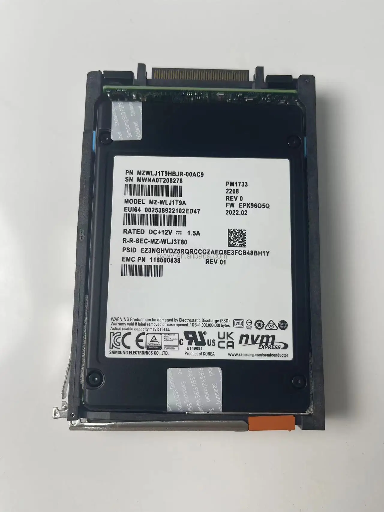 Powerstore EMC NVMe 1.92TB SSD - High-Speed Storage with 12Gb/s ...