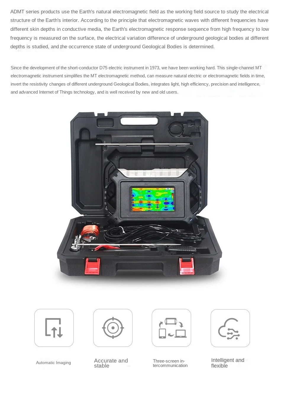 Multi-channel Groundwater Mineral Detector ADMT-5000AX-32D Accessories ...