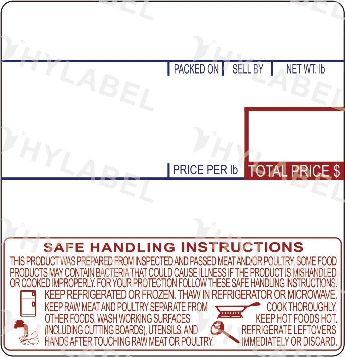 Customized Stickers Label 58x40 Supermarket Weighing Electronic Scale ...