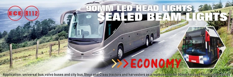 Tuff Plus Economy 90mm Led Headlight Sealed Beam Single Low Beam Led ...