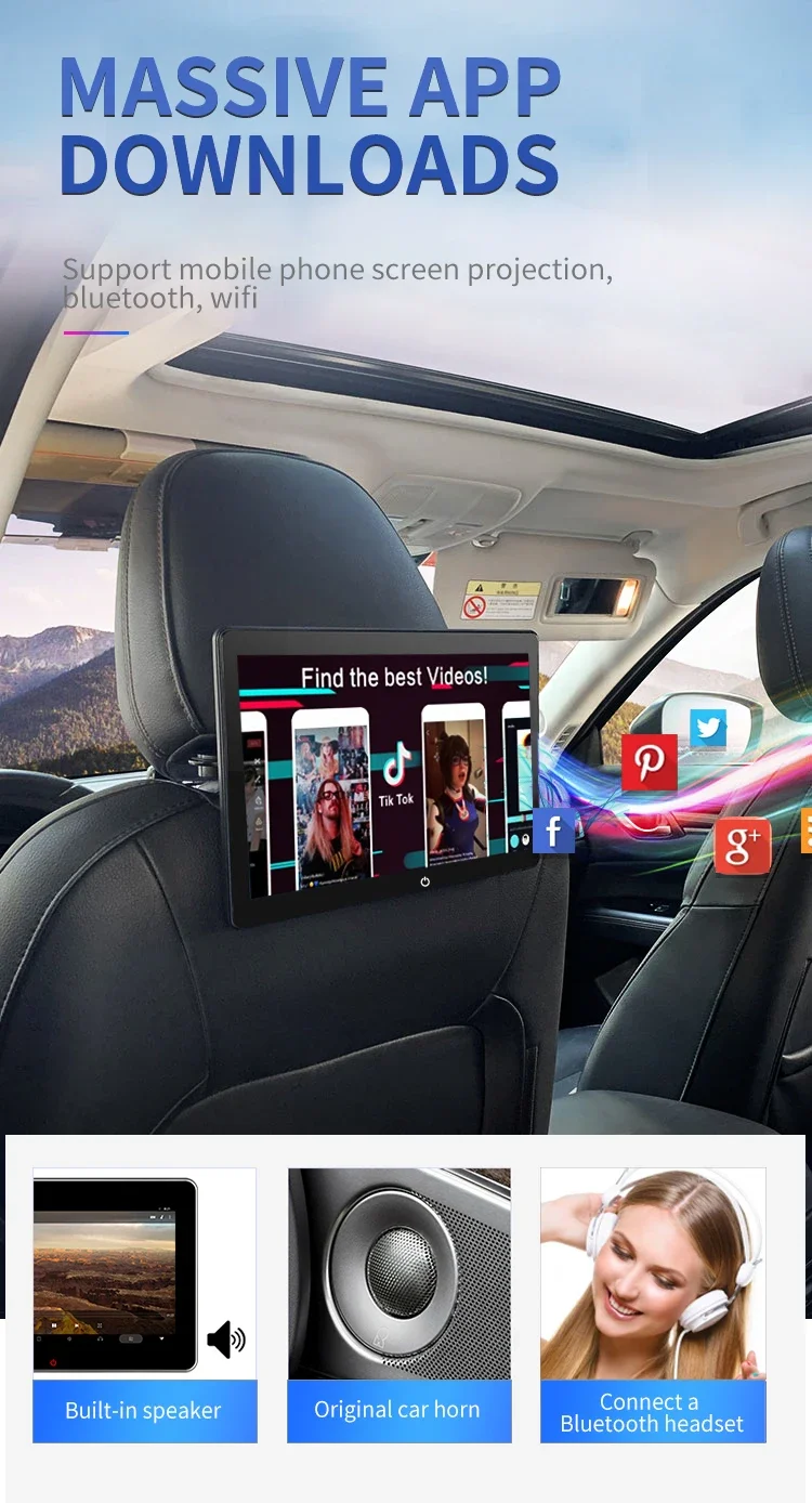 12inch 4K Screen Wifi Android Rear-seat Entertainment System| Alibaba.com