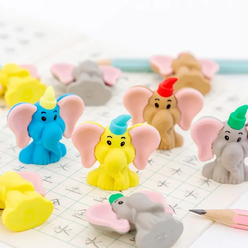 Promotion Products Cute 3d Animal Elephant Shaped Pencil Eraser Kawaii ...