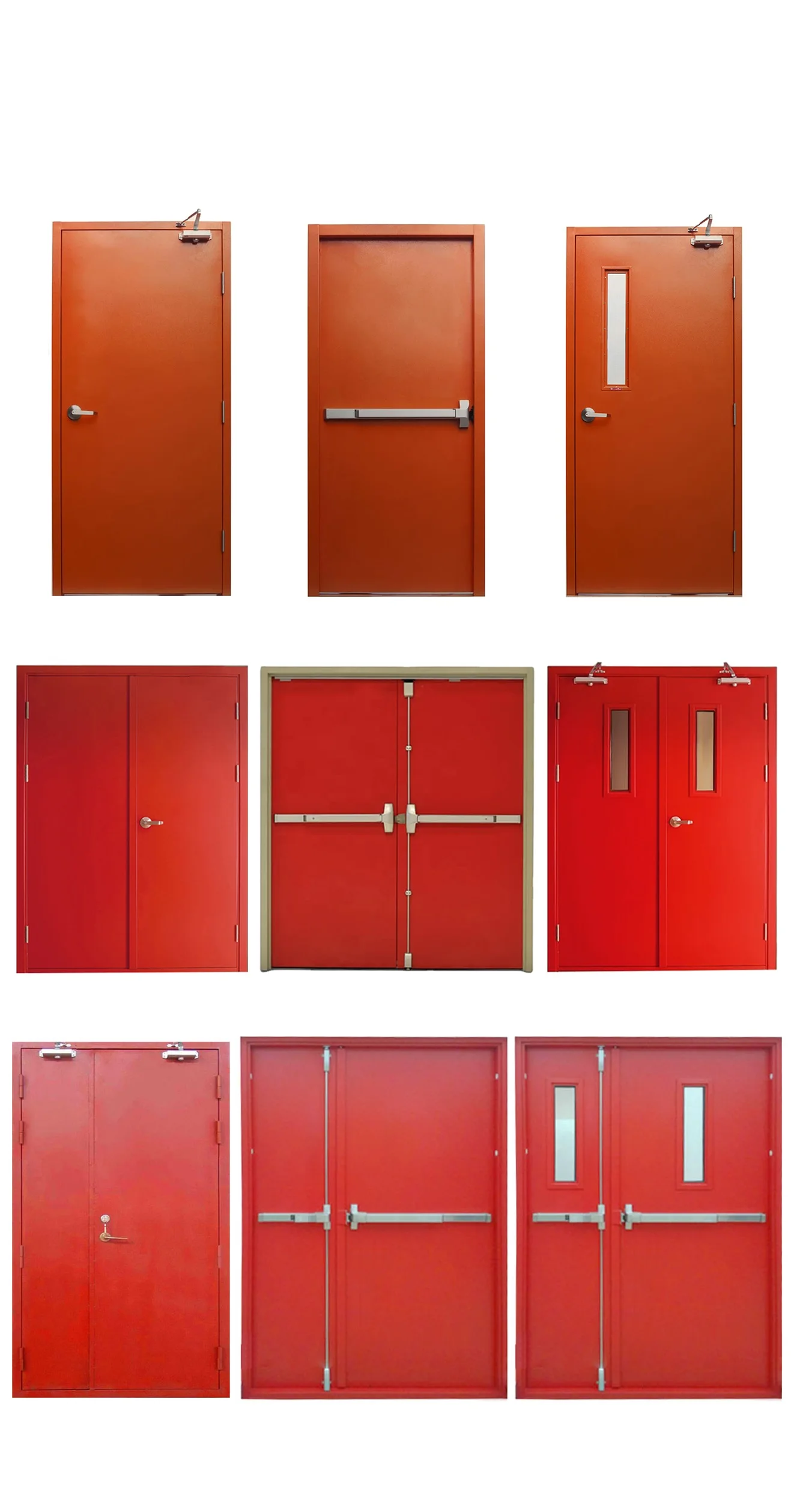 Ul Certified Commercial Double 3 Hours Fire Rated Steel Doors Exterior ...