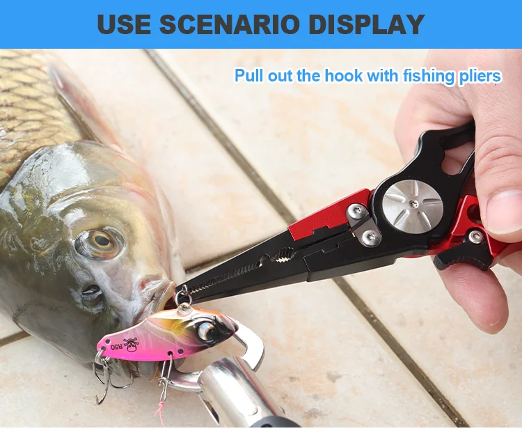 Yueyang 7.87'' Fish Grabber Clamp Triggers Hook Recover Fishing Plier ...