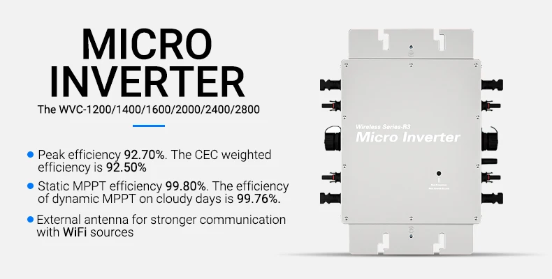 Microinverter 2000w 2400w 2800w Waterproof Solar Inverter 12 Years ...