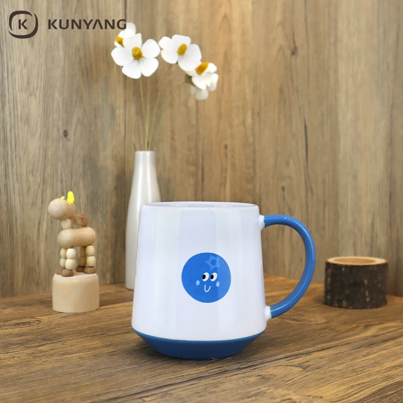 Customized Decal Logo Mugs Two Color Milk Cup Color Block Coffee ...