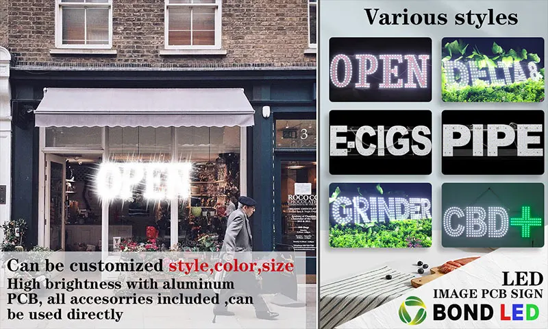 Led Pharmacy Cross Sign Open Shop Led Illuminated Sign Smoke Shop Led ...