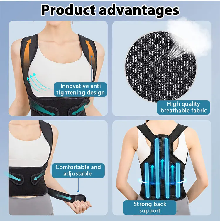 Unisex Ergonomic Hunchback Scoliosis Back Straightening Support Sitting ...
