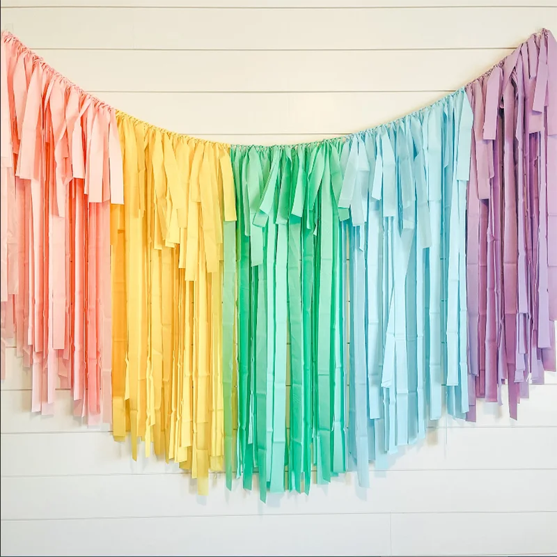 Streamers Party Decorations Streamer Backdrop 24 Colors Fringe Backdrop ...