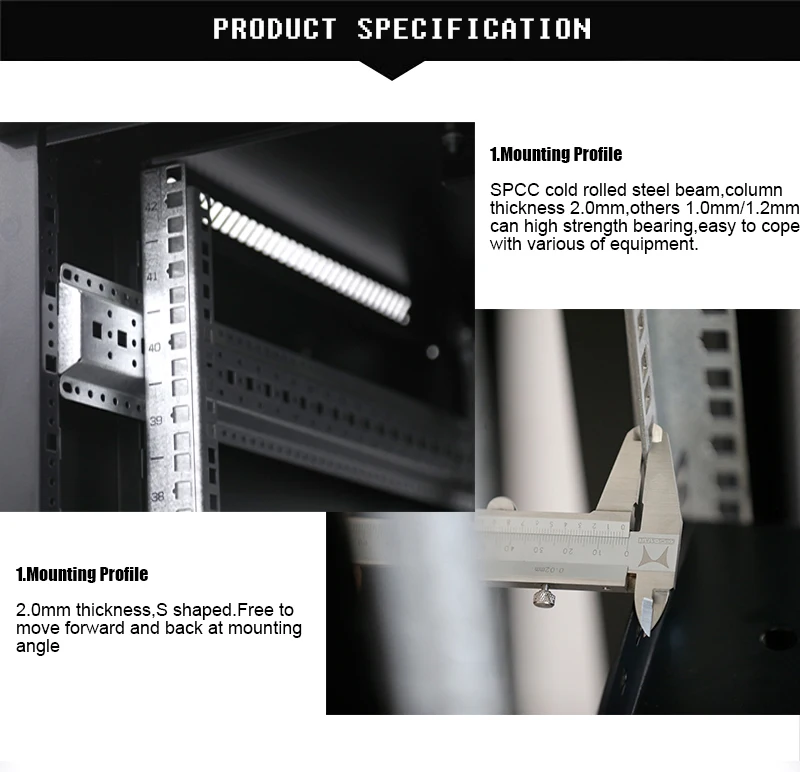 Network Cabinet 42u Rack Mount Server 18u 22u 27u Server Cabinet With ...