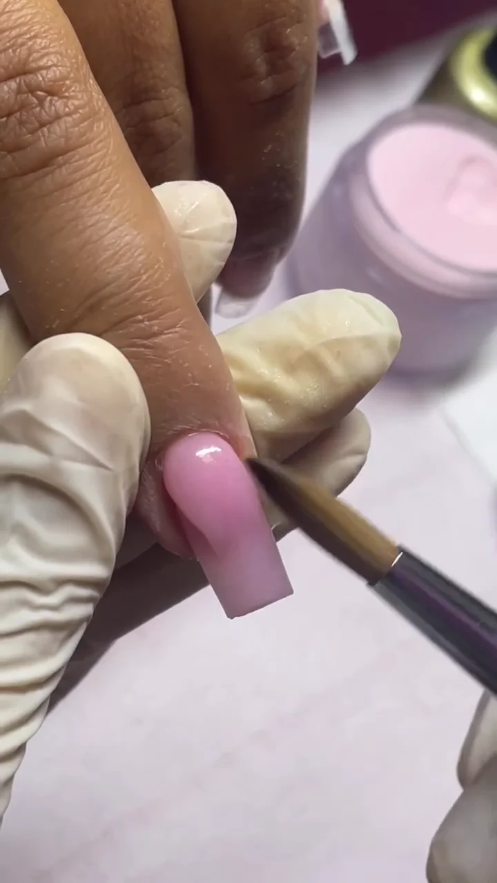 Pink Acrylic Powder Jars Custom Clear Acrylic Powder Fast Drying Ema ...