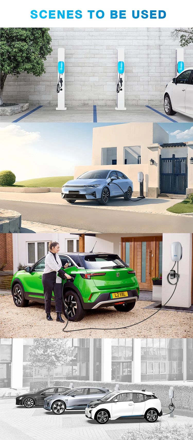 Commercial Charging Station Wallbox Ev Charger 7KW 11KW 21KW OCPP Fast ...