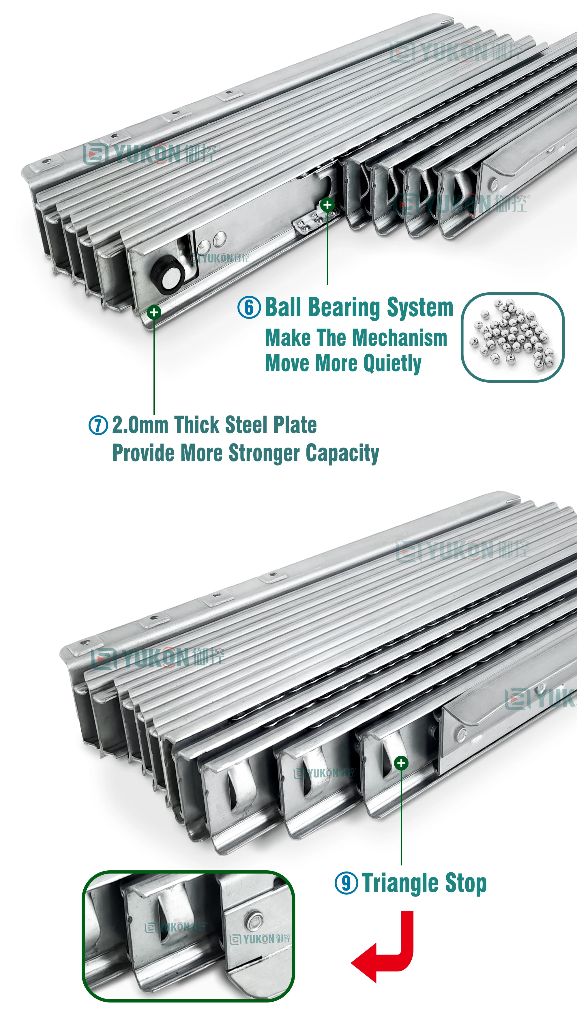 Iron Aluminium Telescoping Mechanism for Extendable Tables