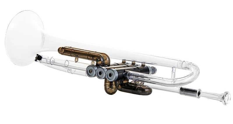 Professional Transparent Bb Trumpet Set with 3C & 7C Mouthpieces