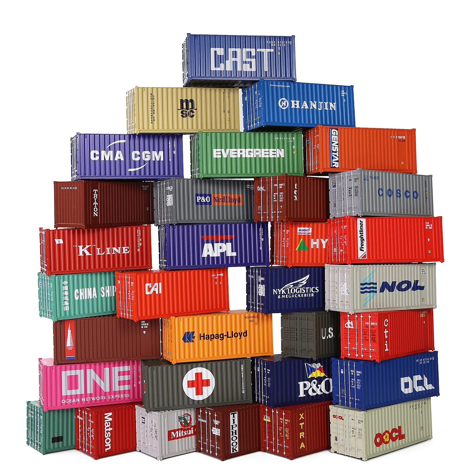 C8726 1pc Ho Scale 1:87 20ft Shipping Container 20' Cargo Box Model ...