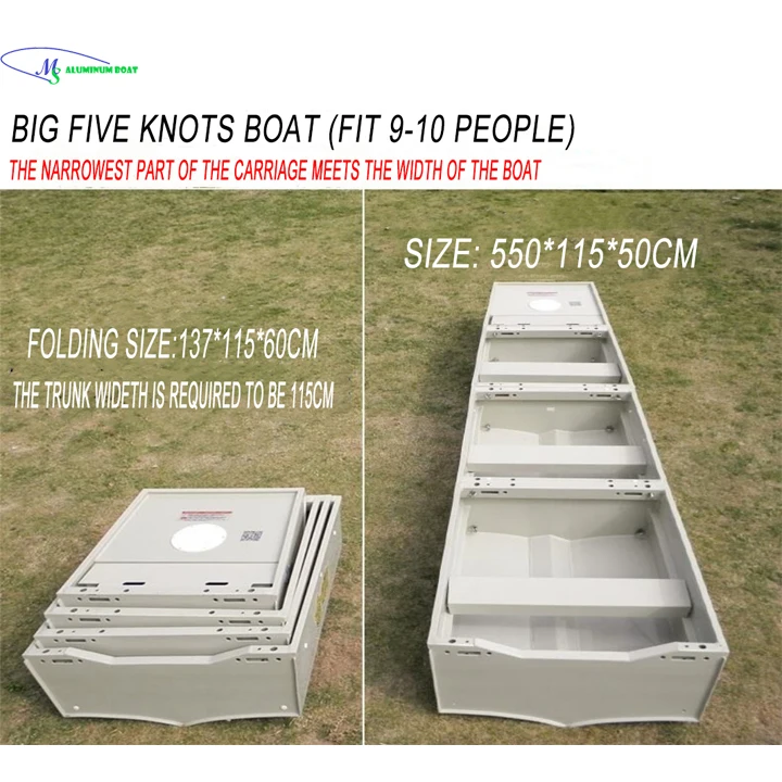 Folding Boat Portable Fishing Boat for Sale with PPR MS Aluminium Boat