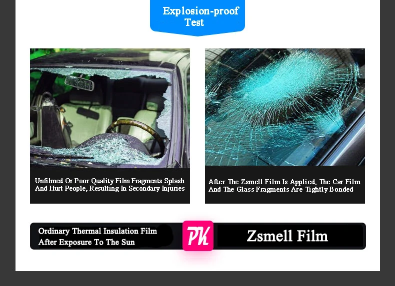 Zsmell Privacy Glass Safety Window Film Anti Shatter Glass Safety ...