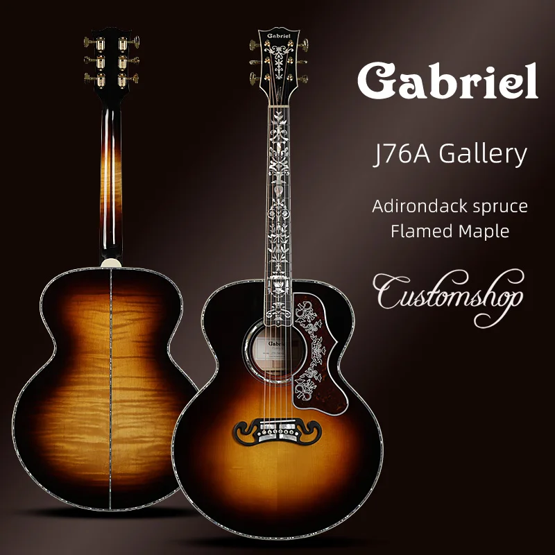 Gabriel Guitar Factory Acoustic Guitar J76a Gallery 38 Inch Adirondack ...