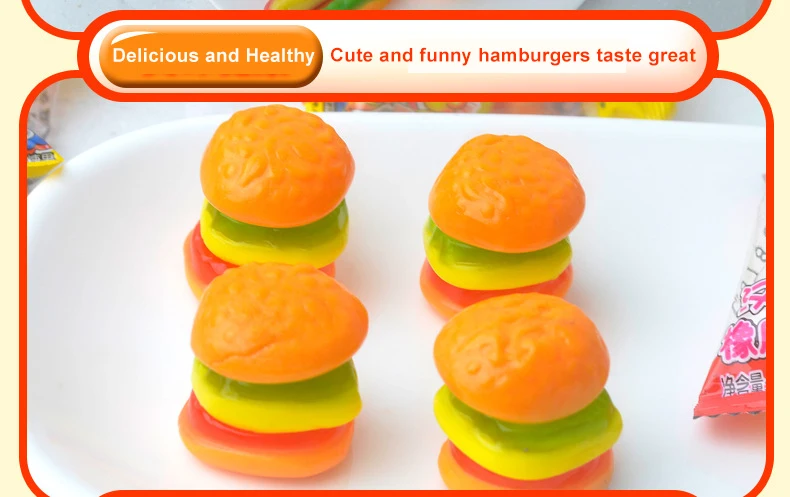 Wholesale Germany Brand Soft Candy Gummy Candy Hamburger Shaped Sweets ...