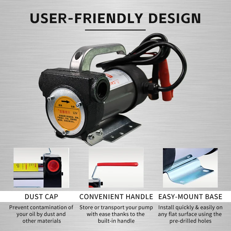 12v 24v 220w Mini Electric Portable Oil Fuel Transfer Pumps