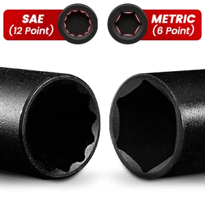 3/8" Box Package Impact Ratchet Spanner Socket Set 45 Pieces Sae (1/4 ...