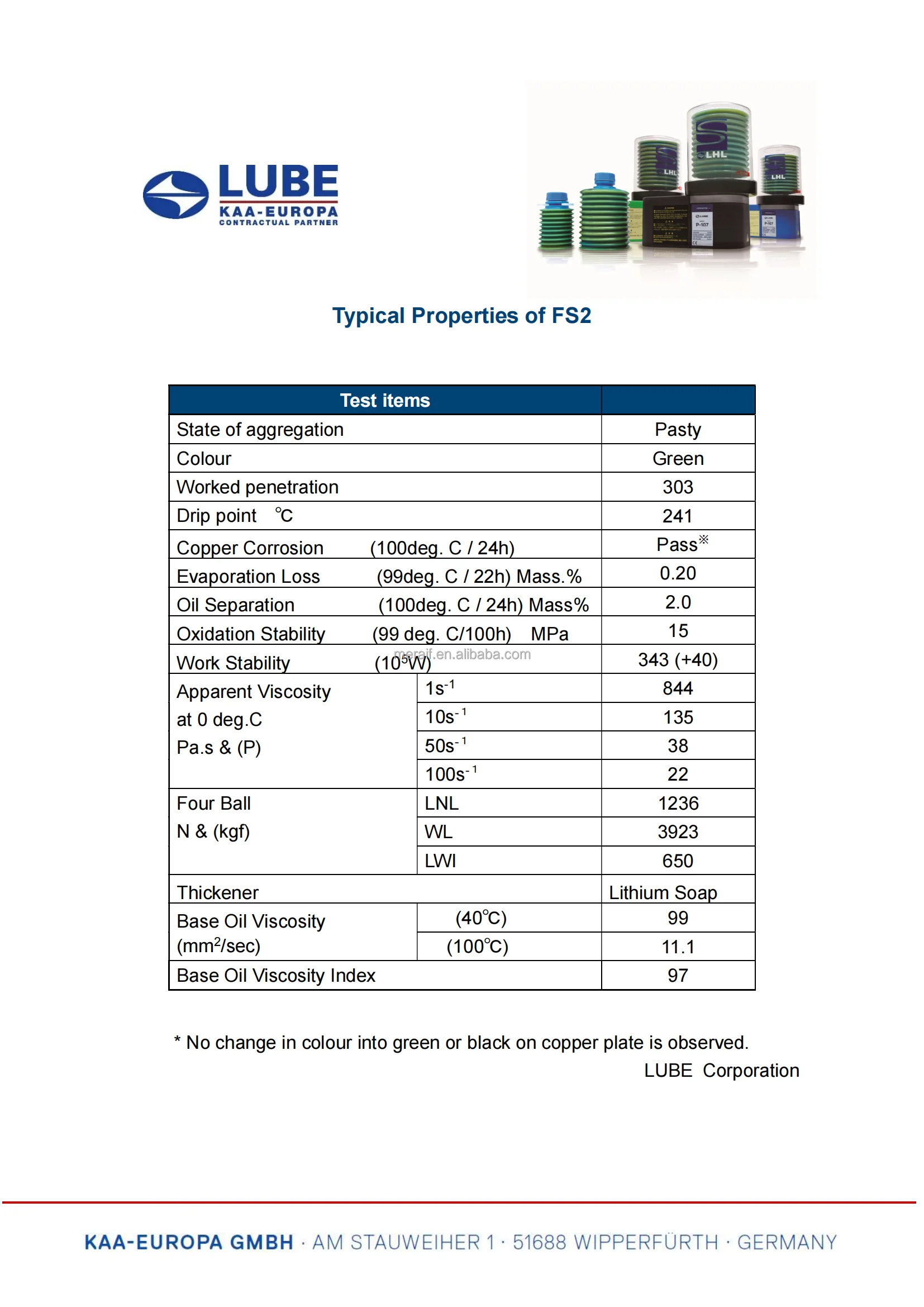 Lube FS2-7 700g Special Lubricant Grease for Injection Molding Machines ...