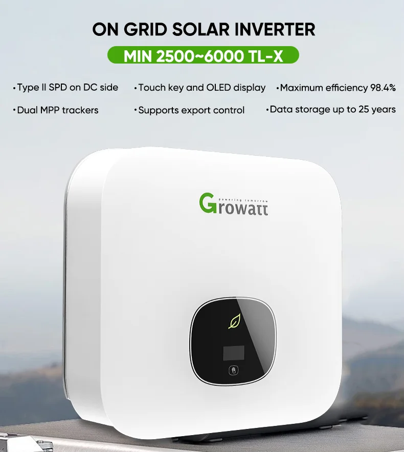 Growatt On Grid Inverter 3kw 8 Kw 5kw 6 Kw 10kw 5000w Min On Grid Solar Power Inverters Europe ...