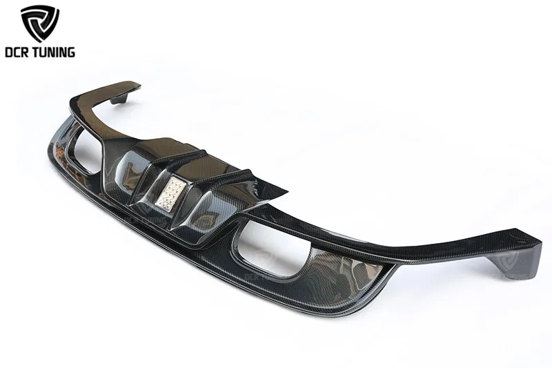 For Jaguar Xe Rear Bumper Diffuser Xe Carbon Fiber Rear Exhaust Lip ...