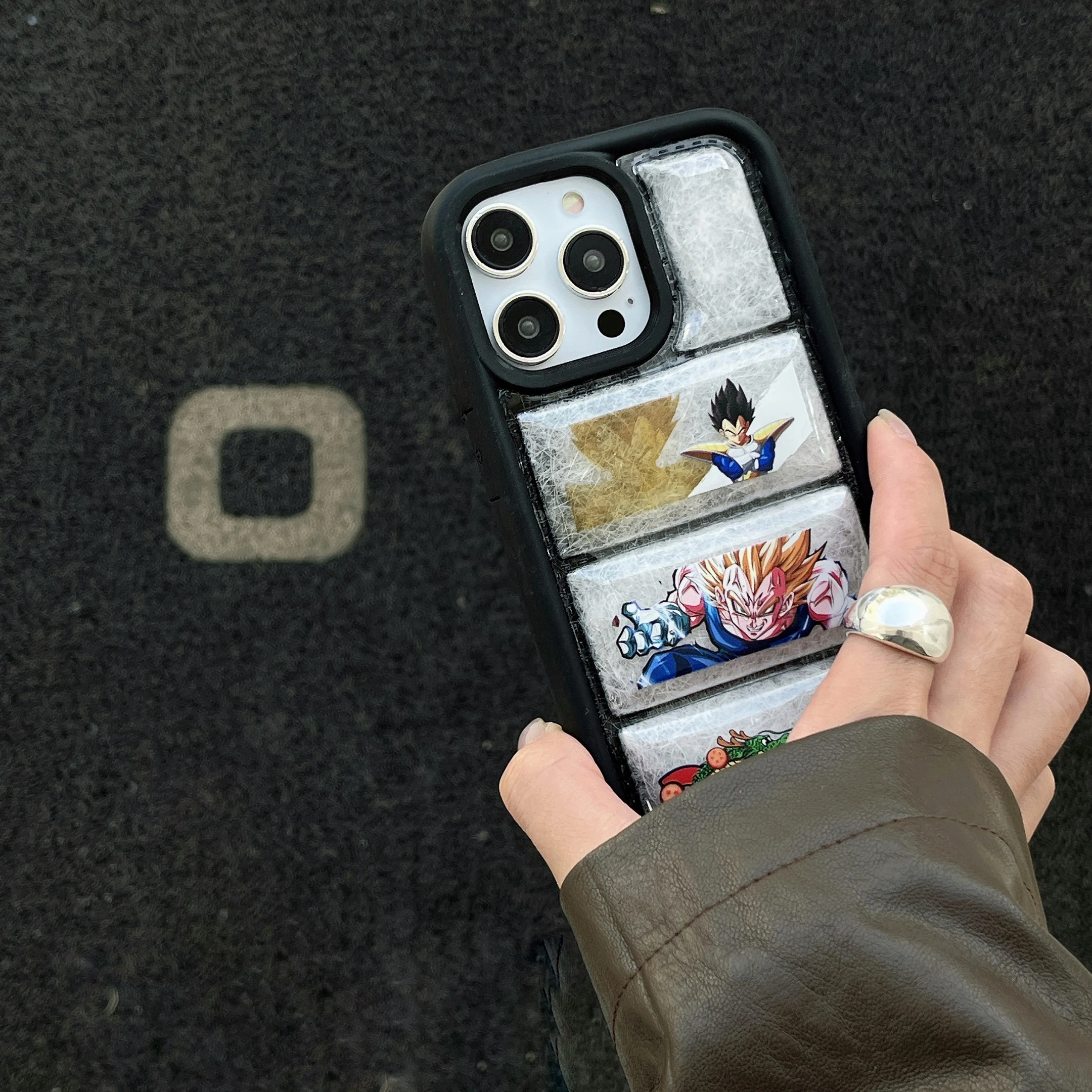 Elegant Goku Dragon Ball White Black Face Down Jackets Carton Bubble ...