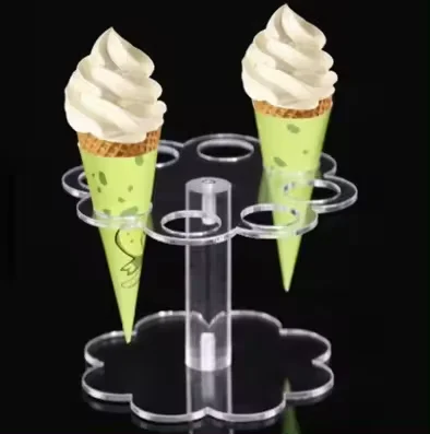Acrylic Ice Cream Display Stand Racks Makeup Brush Rack Organizer Sweet ...