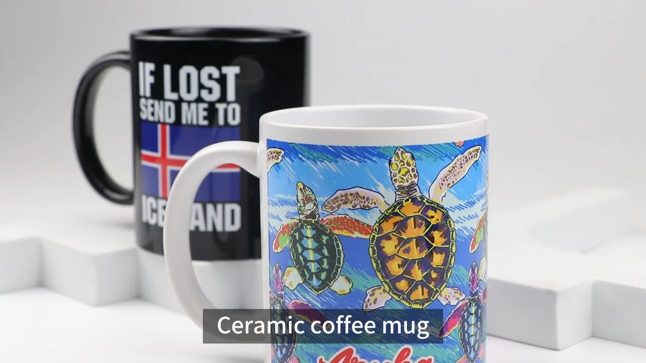 Wholesale Customized Printing Logo Sublimation White Black 11oz Mug Cup ...