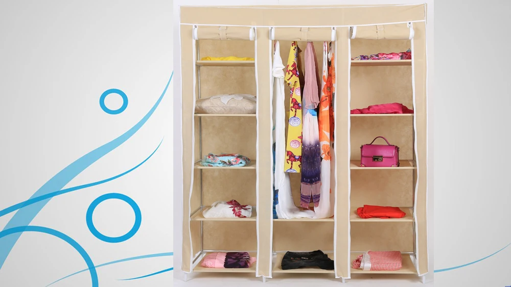 Modern Simple Wardrobe Household Fabric Folding Cloth Assembly ...