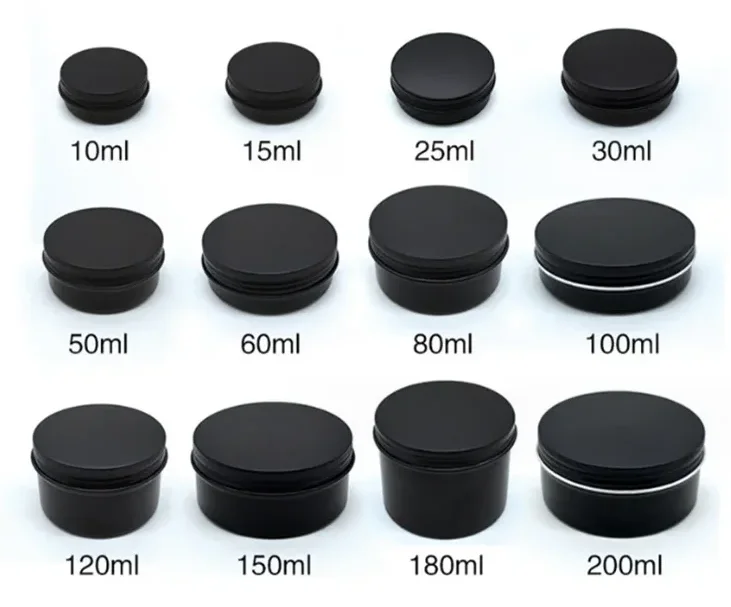 Metal Tin Can Container Round Aluminum Jar Can 10g 15g 20g 25g 30g 50g ...