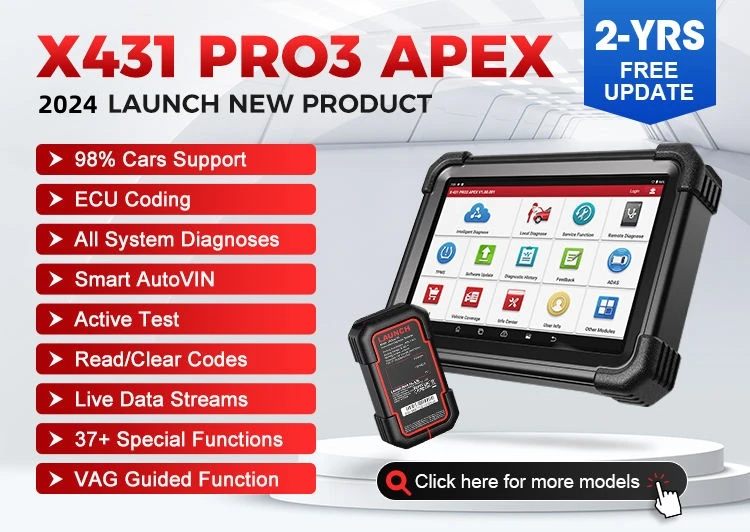 X431 Pro3 Apex - Versatile Car Diagnostic Tool for 12V Cars