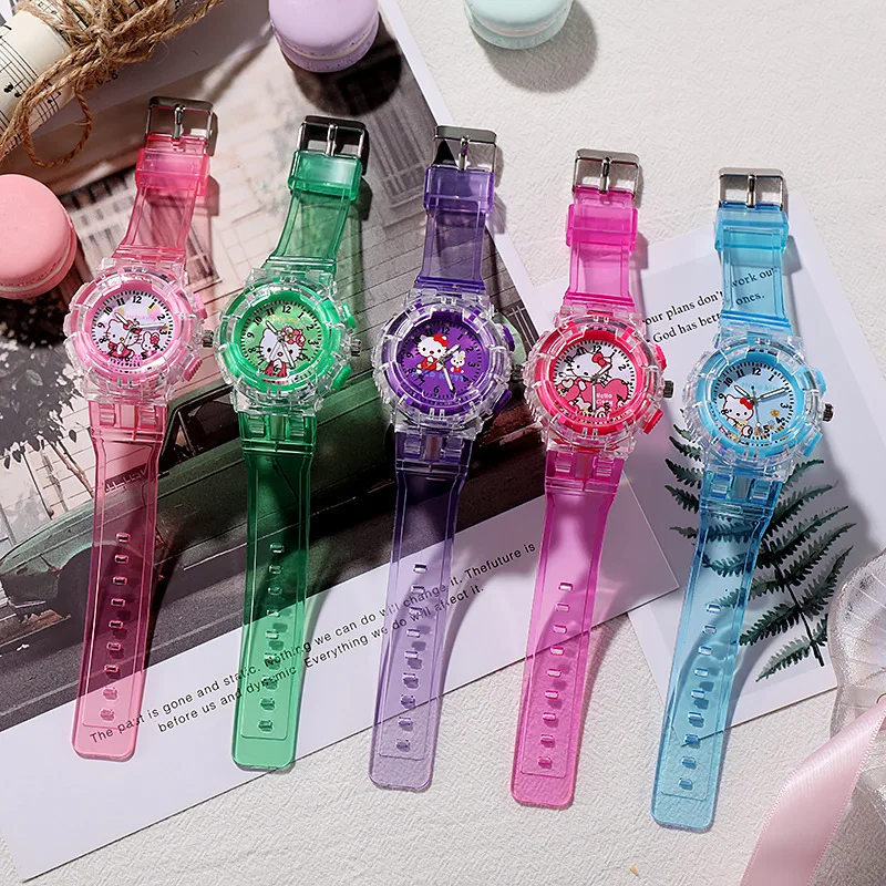 Princess Girls Kids Watches - LED Light up Quartz Clocks