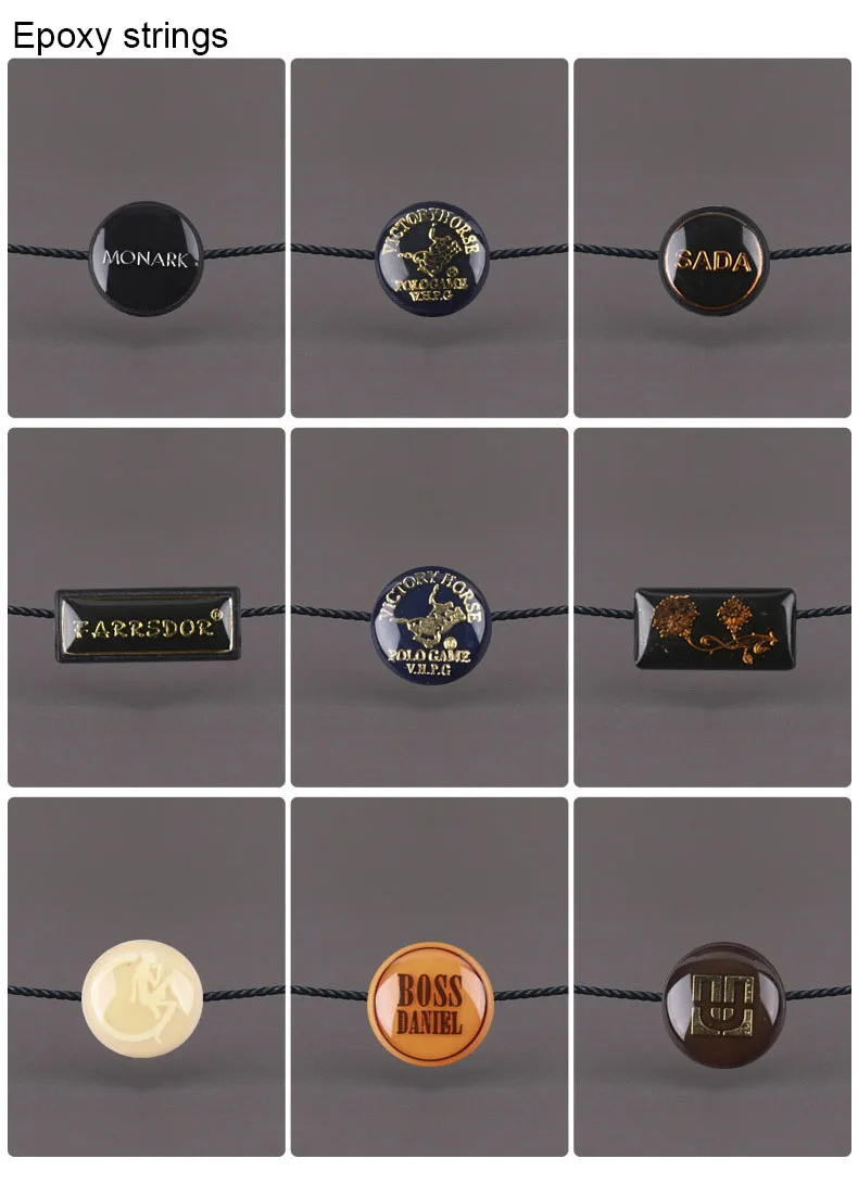 Custom Snap Label Fasteners Embossed Logo Swing Loop Hang Tags Seal ...