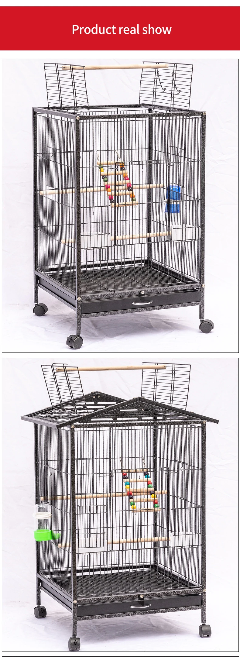 Luxury Medium And Large Iron Group Bird Kennels Senior Bird Villa ...
