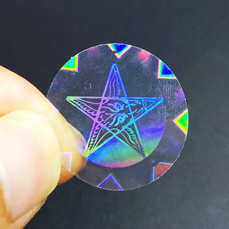 Custom Brand Transparent Envelope Clear Sticker Holo Labels Hologram ...