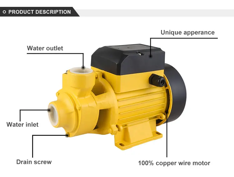 QB60 Water Pumps 60HZ 110V 220V Dual Voltage 0.37KW 0.5HP AC Electric ...