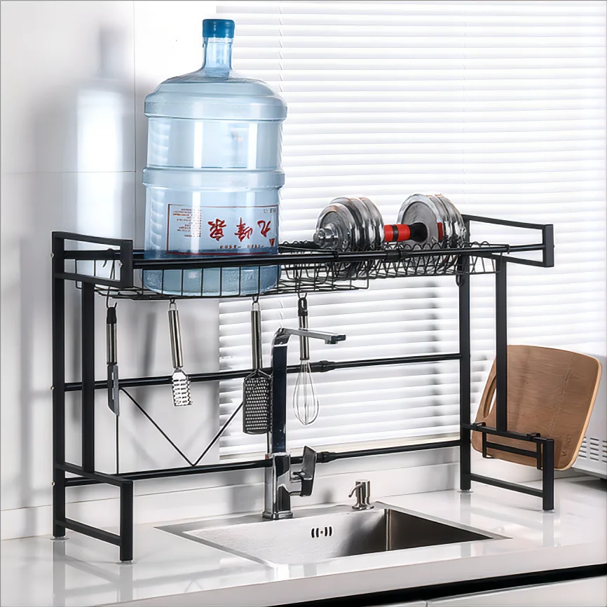 Large Capacity Tableware Container Adjustable Kitchen Storage Rack ...