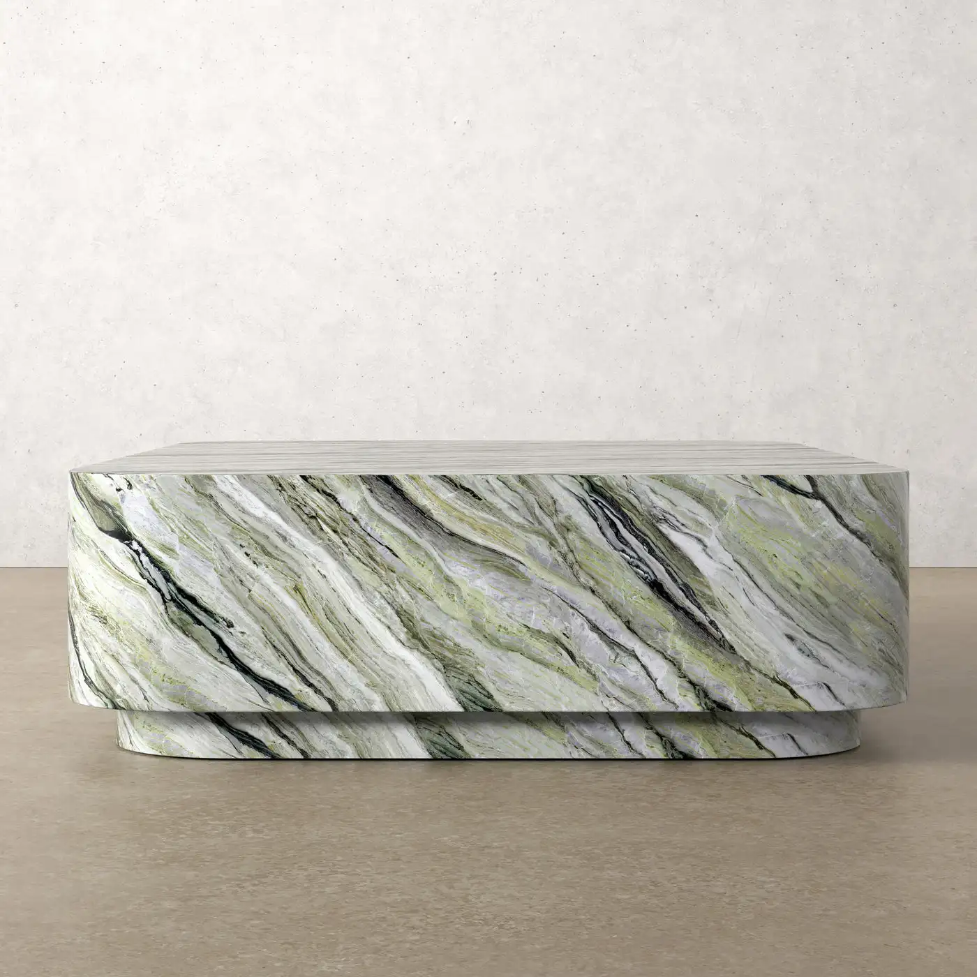 Emerald Green Gradient Diagonal Coffee Table - Elegant & Durable